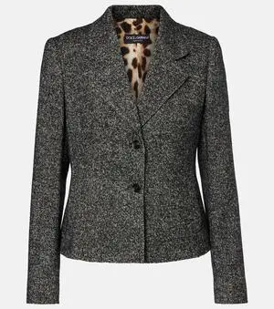 Dolce & Gabbana Wool-blend Single-breasted Jacket - Grey