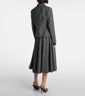 Dolce & Gabbana Wool-blend Single-breasted Jacket - Grey