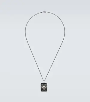 Ileana Makri Evil Eye Pendant Necklace With Diamonds - Silver