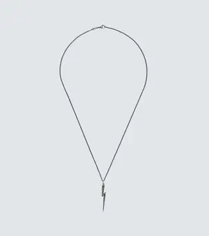 Ileana Makri Thunder 18kt White Gold Necklace With Diamonds - Silver