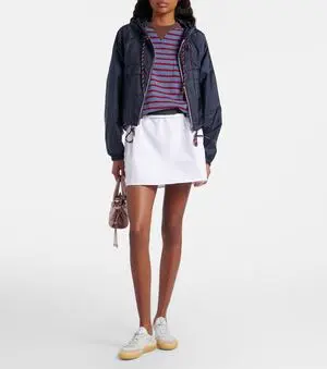 Prada Speedrock Leather-trimmed Sneakers - White