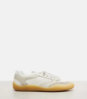 Prada Speedrock Leather-trimmed Sneakers - White