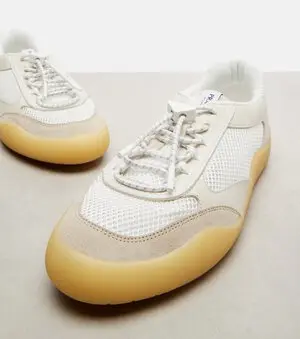 Prada Speedrock Leather-trimmed Sneakers - White