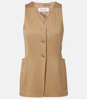 Max Mara Falla Cotton Vest - Beige