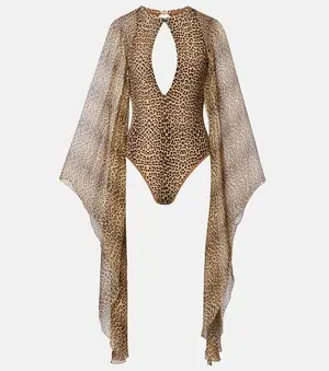 Roberto Cavalli Open-back Swimsuit - Brown
