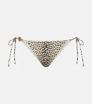 Roberto Cavalli Printed Bikini Bottom Black