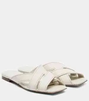 TOD'S Leather Sandals - White