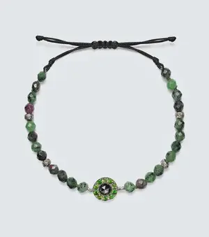 Ileana Makri Orbit Bracelet With Gemstones - Silver