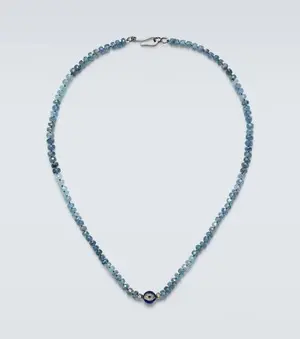 Ileana Makri Sterling Silver Beaded Gemstone Necklace - Multicoloured