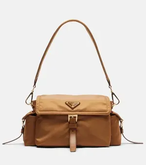 Prada Medium Re-nylon Shoulder Bag - Brown