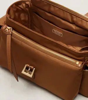 Prada Medium Re-nylon Shoulder Bag - Brown