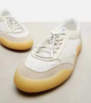 Prada Speedrock Leather-trimmed Sneakers - White