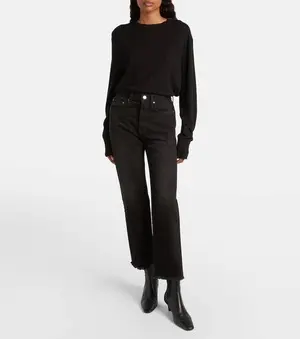 TOTEME Distressed Straight Jeans