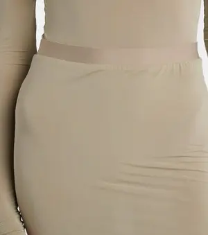 Wardrobe.NYC Sheer Pencil Skirt - Grey