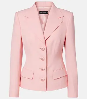 Dolce & Gabbana Wool-blend Single-breasted Jacket - Pink