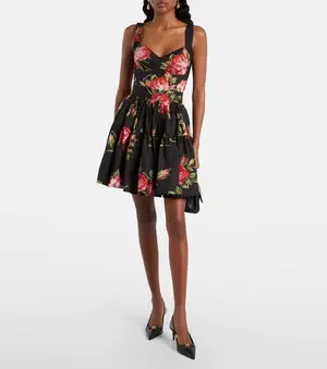 Dolce & Gabbana Floral Cotton-blend Bustier Top - Multicoloured