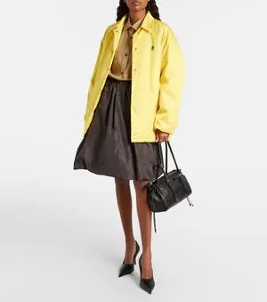 Prada Bonnie Medium Leather Tote Bag - Black