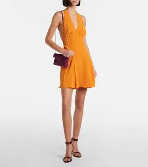 Saint Laurent A Dos Nu Mini Dress - Orange