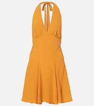 Saint Laurent Silk Satin Mini Dress