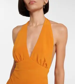 Saint Laurent Silk Satin Mini Dress