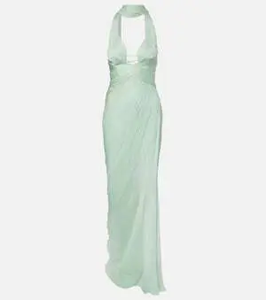 MARIA LUCIA HOHAN Milagros Halterneck Gown