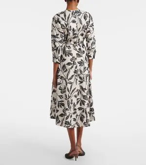 Max Mara Camino Printed Cotton Wrap Dress