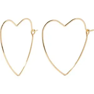 BROOK & YORK Sandy Heart Hoop Earrings - Gold