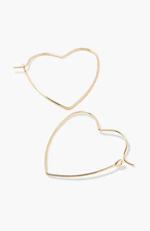 BROOK & YORK Sandy Heart Hoop Earrings