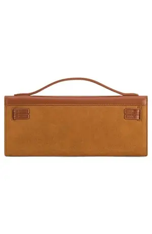 Jw Pei Bria Faux Suede Top Handle Bag - Brown