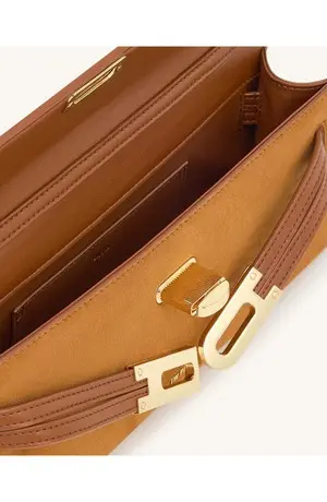 Jw Pei Bria Faux Suede Top Handle Bag - Brown