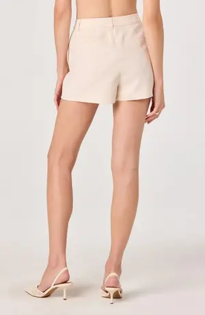 Astr The Label Wynn High-waist Twill Shorts