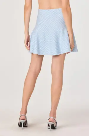 Astr The Label Malvie Plaid Knit Skirt