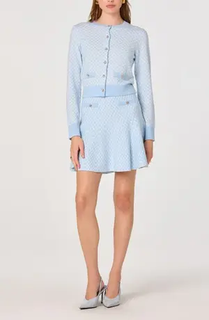 Astr The Label Malvie Plaid Knit Skirt