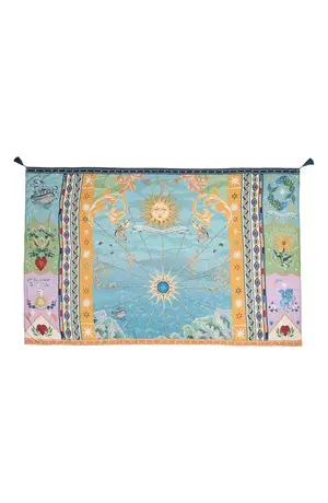 Agua Bendita Marine Solstice Tassel Cover-up Pareo