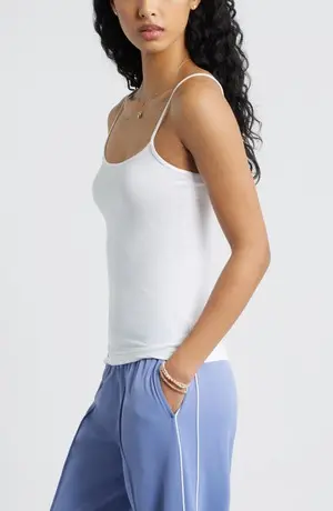 Bp. Core Stretch Cotton Camisole - White