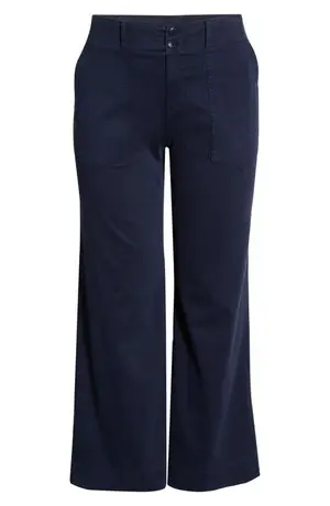 LIVERPOOL Patch Pocket Wide Leg Utility Trousers