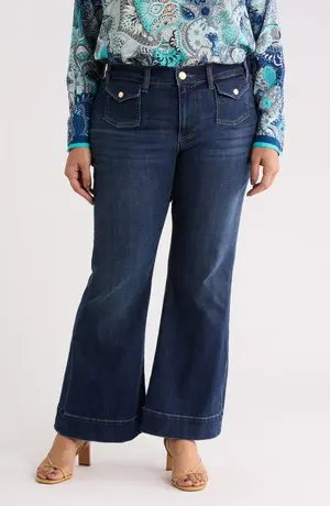 LIVERPOOL Hannah Mini Patch Pocket Flare Jeans