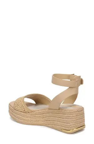 Franco Sarto Tiffany Platform Wedge Sandal - Natural