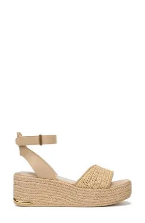Franco Sarto Tiffany Platform Wedge Sandal - Natural