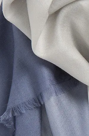 Vince Lightweight Dip Dye Cashmere Scarf - Azul