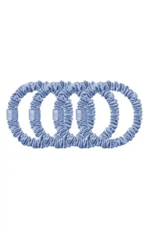Slip 4-pack Pure Silk Skinny Scrunchies - Cornflower