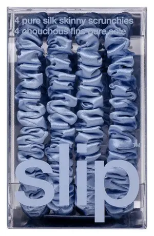 Slip 4-pack Pure Silk Skinny Scrunchies - Cornflower