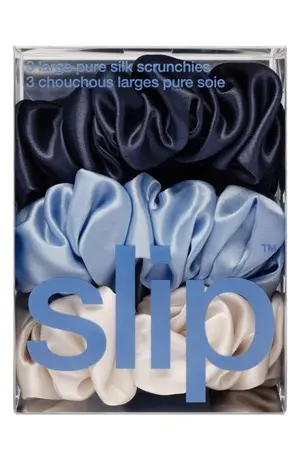 Slip Pure Silk Large Scrunchies 3 Pack - Skye