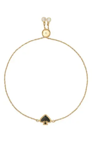 Kate Spade New York Enamel Spade Charm Slider Bracelet - Black