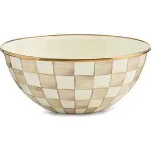 MACKENZIE-CHILDS Check Large Everyday Bowl - Mocha