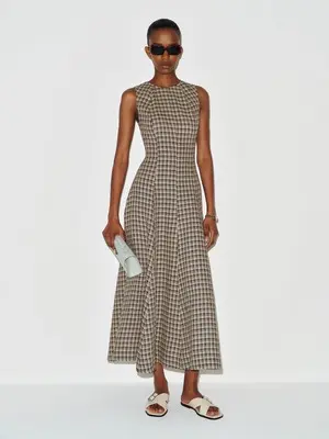 REFORMATION Reformation Cecilia Linen Dress Blue