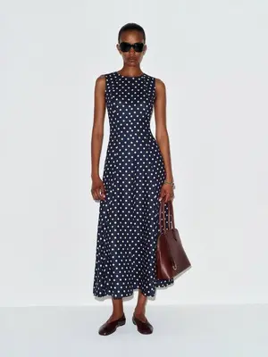 REFORMATION Cecilia Linen Dress - Blue