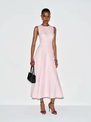 REFORMATION Cecilia Linen Dress - Pink