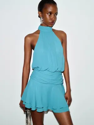 REFORMATION Karla Mini Dress - Blue