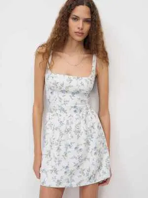 REFORMATION Janu Linen Mini Dress - Ivory